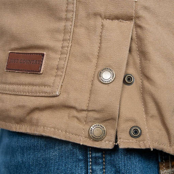 Just Country Mens Diamantina Jacket Khaki | The Top Saddlery