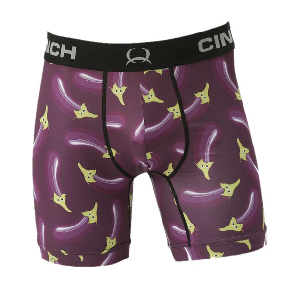 Cinch Mens Eggplant Boxers 6 Inch | The Top Saddlery