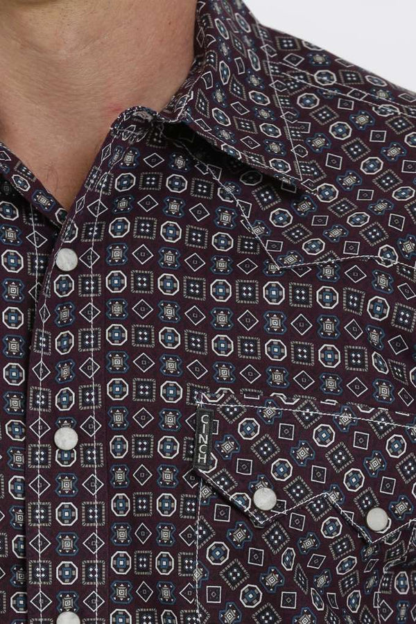 Cinch Mens Feature Tile Shirt | The Top Saddlery
