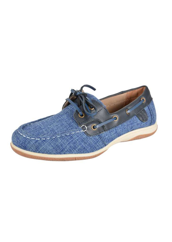 Thomas Cook Ladies Escapade Linen Lace Up Shoe | The Top Saddlery